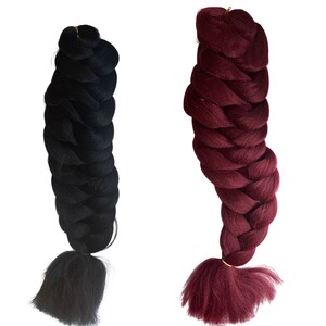 NEW 82 Large Braiding Hair Extensions Natural Kanekalon Japanese Hair ...
