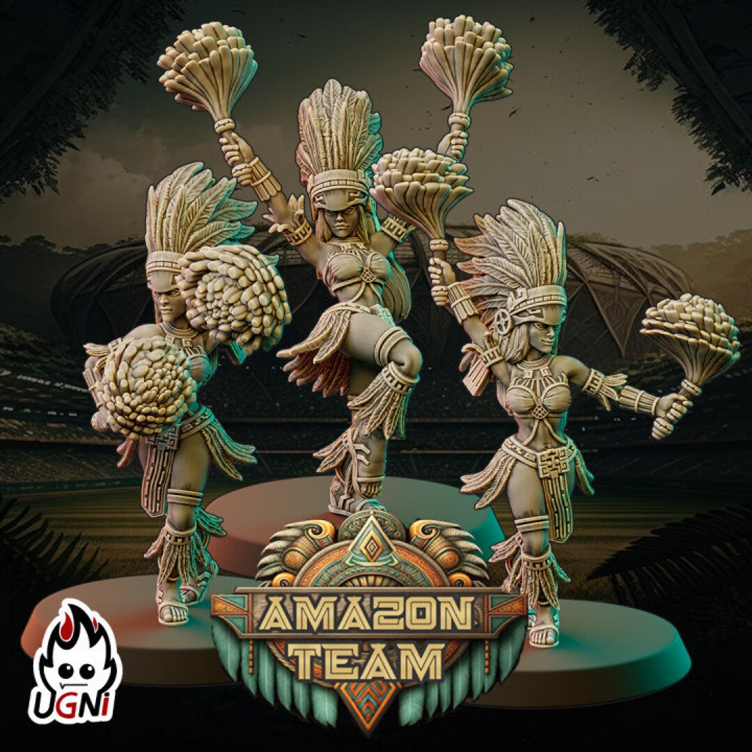Cheerleader X3 - Amazon Roster - Fantasy Football - Designed by Ugni - Etsy
