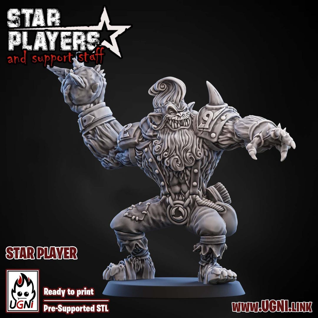 Yeti Thrower - Star Player - Fantasy Football - Designed by Ugni - Etsy