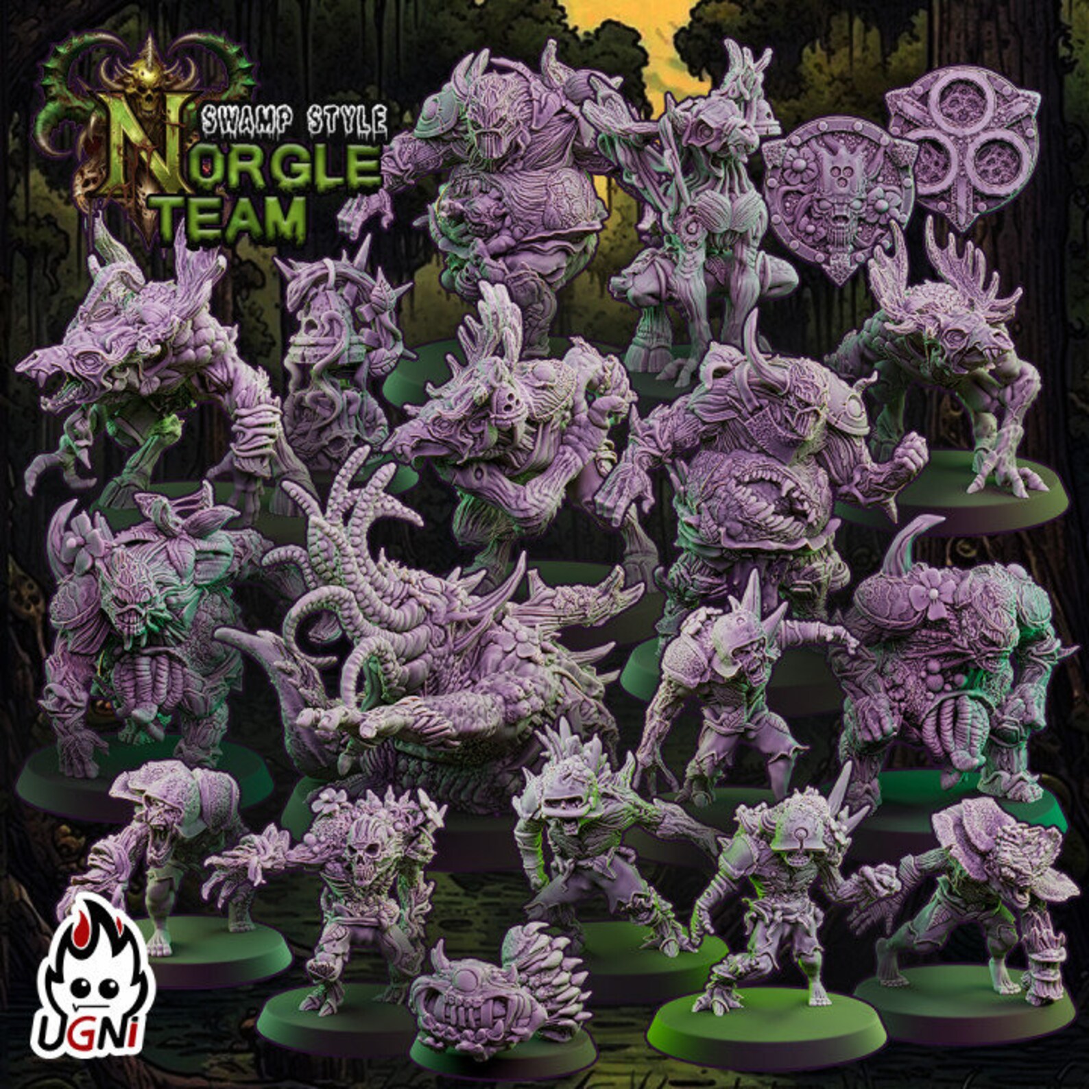 Norgle Roster Swamp Style - Fantasy Football - Designed by Ugni - Etsy