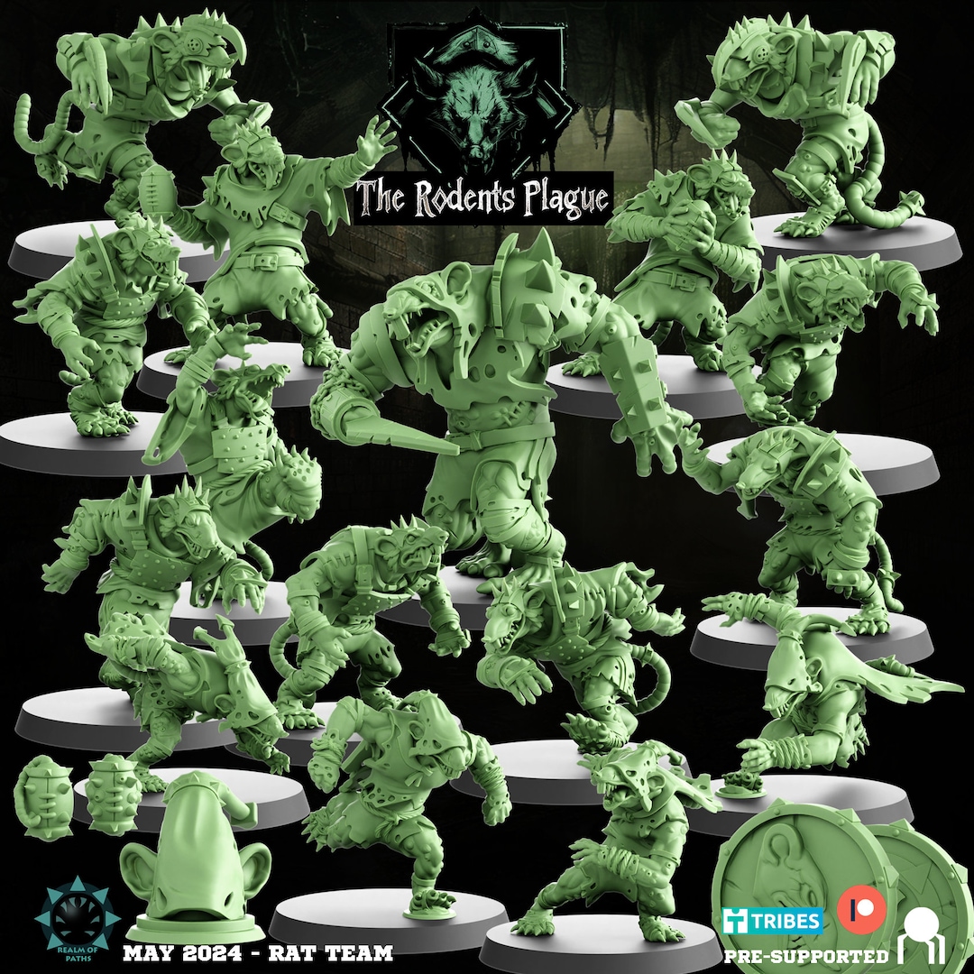 Rodents Plague Ratmen Team Fantasy Football Designed by Realm of Paths ...