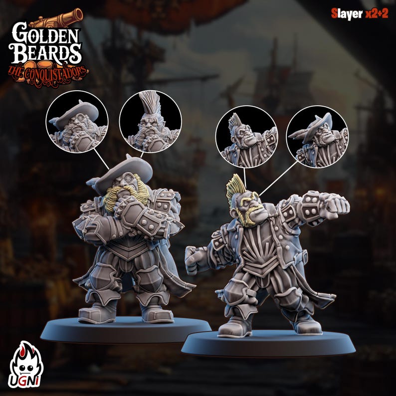 Golden Beard Dwarves Conquistador Style Booster Pack + BONUS - Fantasy ...