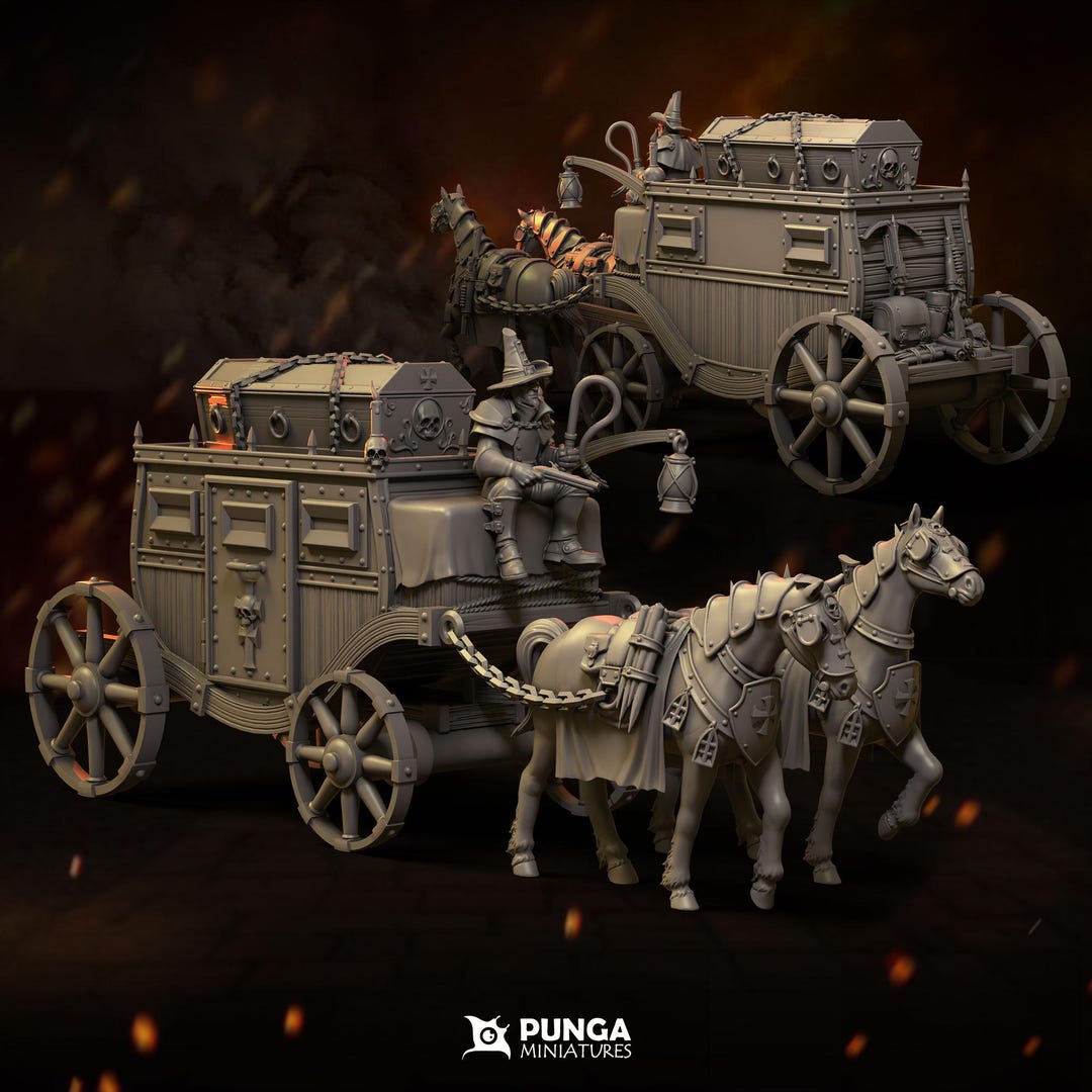 Witch Hunter Wagon | 32mm Resin Fantasy Figures for Dnd, RPG, Skirmish ...