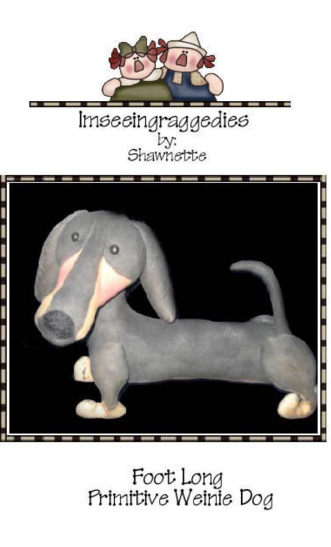 Foot Long Primitive Weinie Dog Dachshund Epattern Pattern - Etsy