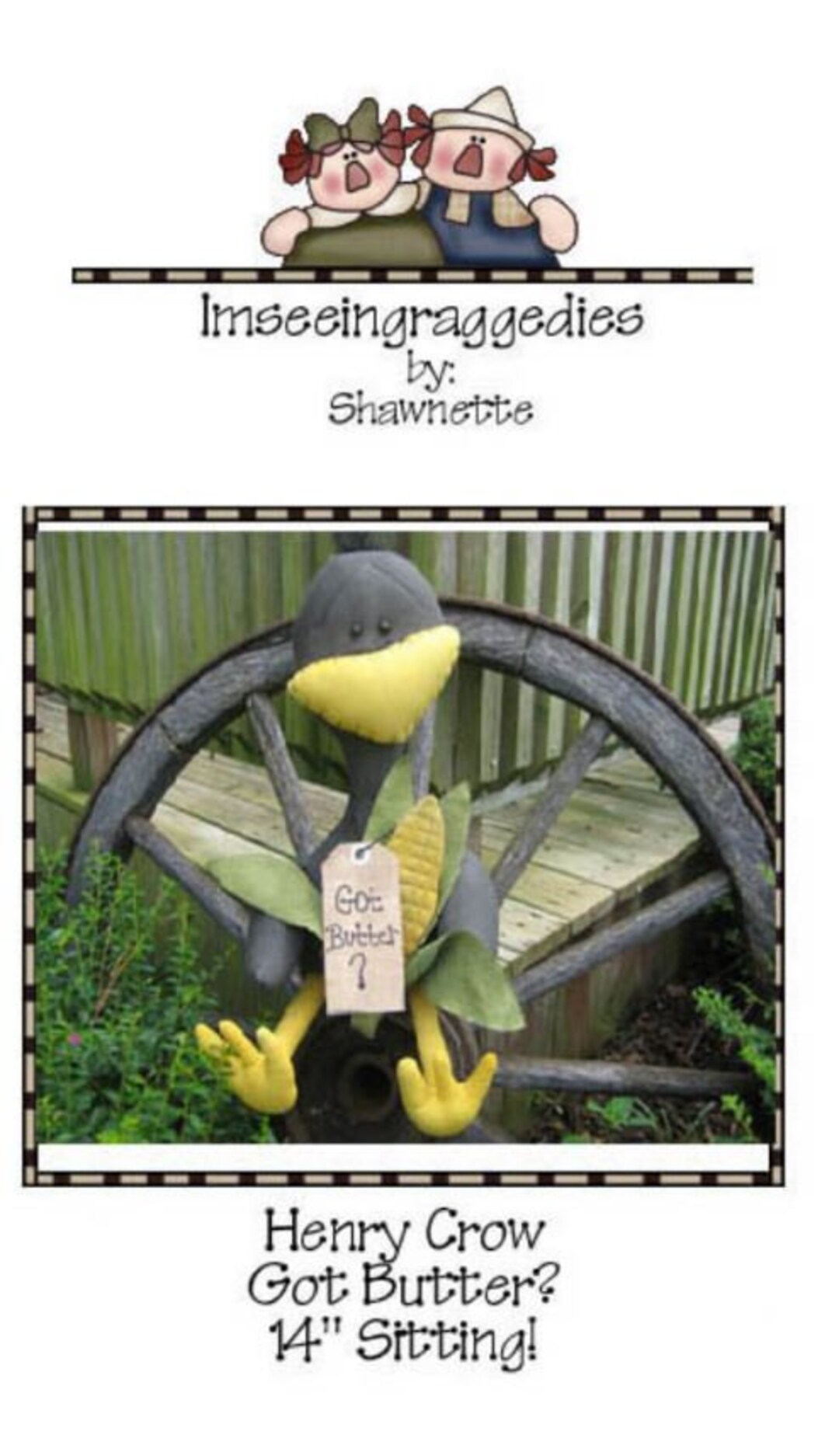 Henry Crow and His Ear of Corn Epattern PDF Pattern - Etsy