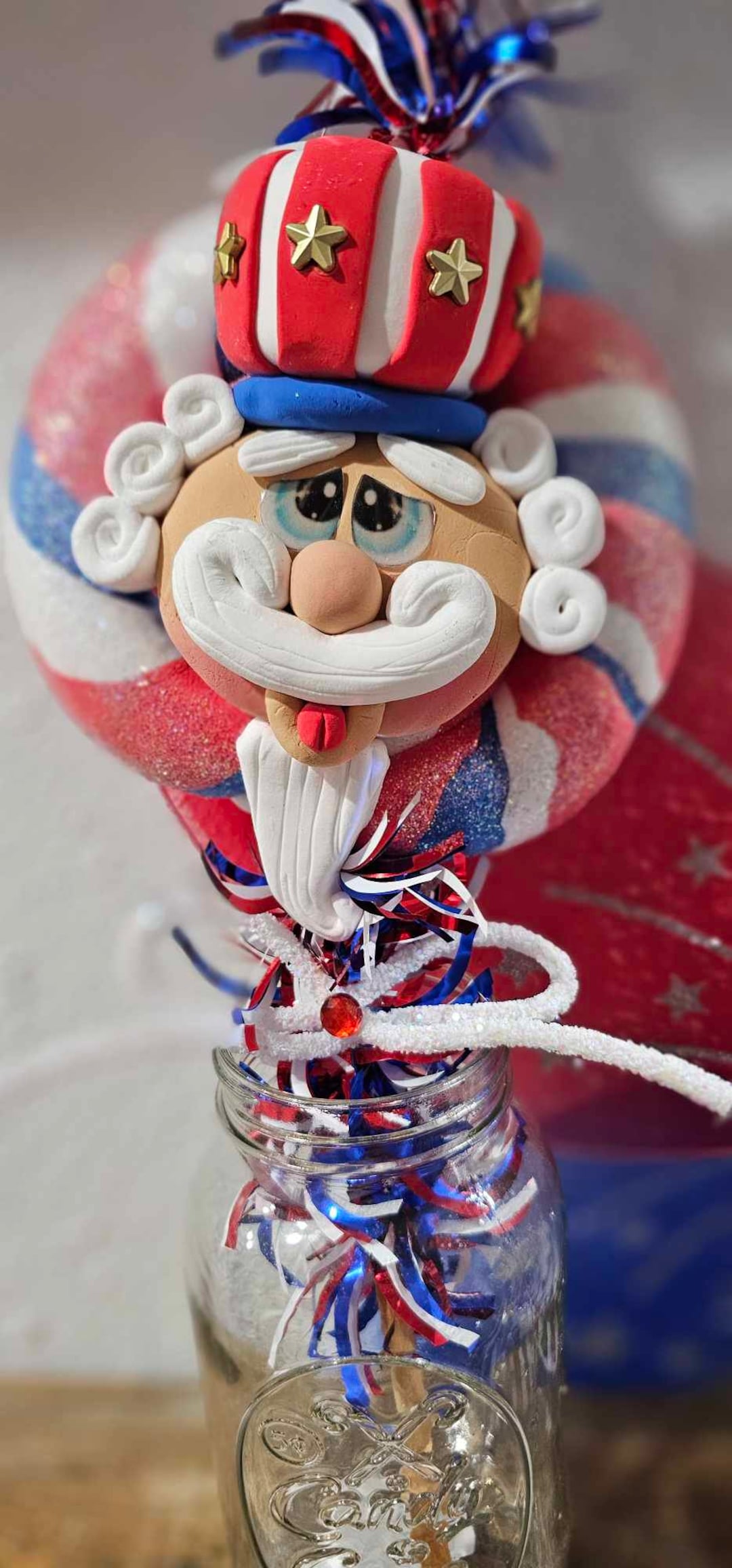 Uncle Sam Patriotic Lolli Pop With Resin Eyes Imseeingraggedies ...