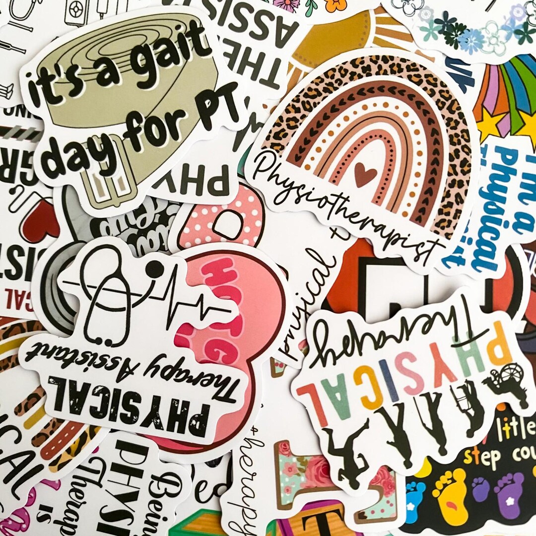 100 Random Physical Therapy Stickers, Physical Therapy Sticker Pack ...