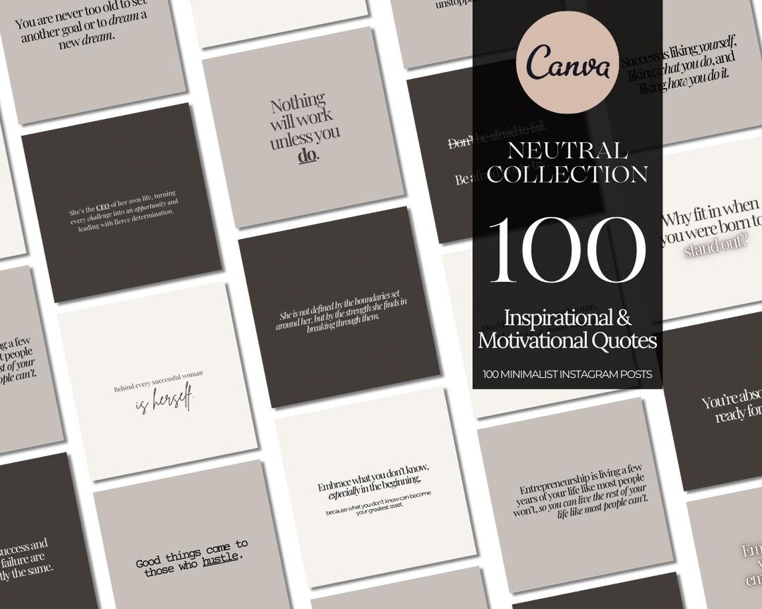 100 Instagram Motivational Quotes Canva Templates | Instagram ...