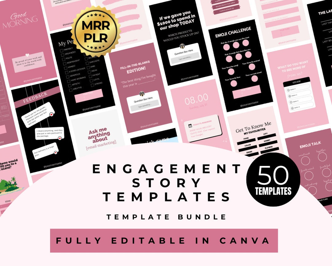 Instagram Stories Templates, Canva Marketing Templates, Pink Instagram ...