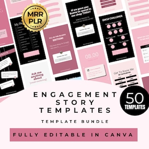 Instagram Stories Templates, Canva Marketing Templates, Pink Instagram ...
