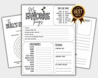 My Favorite Things Survey Questionnaire | Employee Favorites | All ...