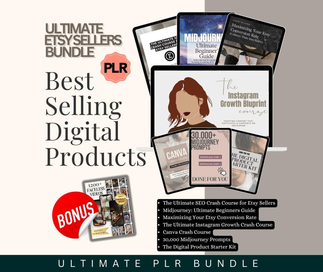 PLR MRR Bundle Ready to Sell Digital Products Master Resell Rights Sell ...