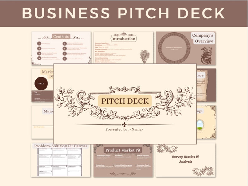 Pitch Deck, Powerpoint Template, Business Presentation, Slide Deck ...