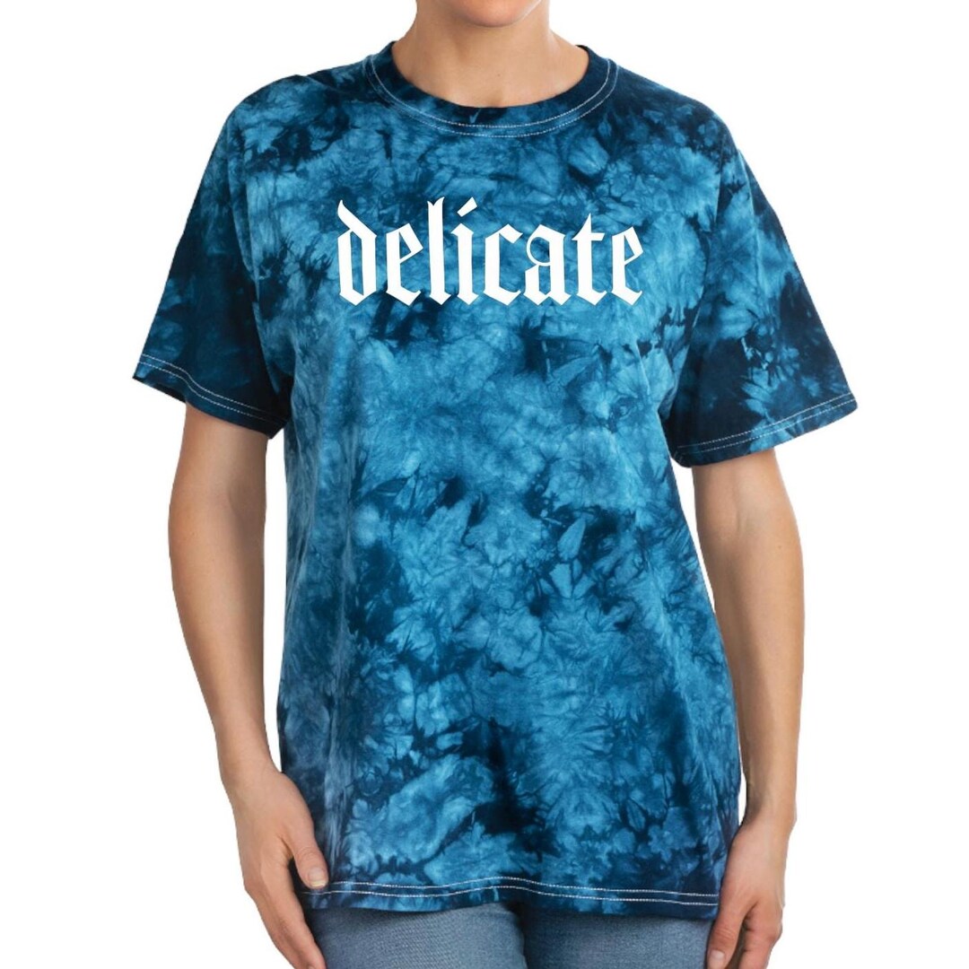 Delicate Reputation Taylor's Version Tie-dye Dark Blue Tee - Etsy