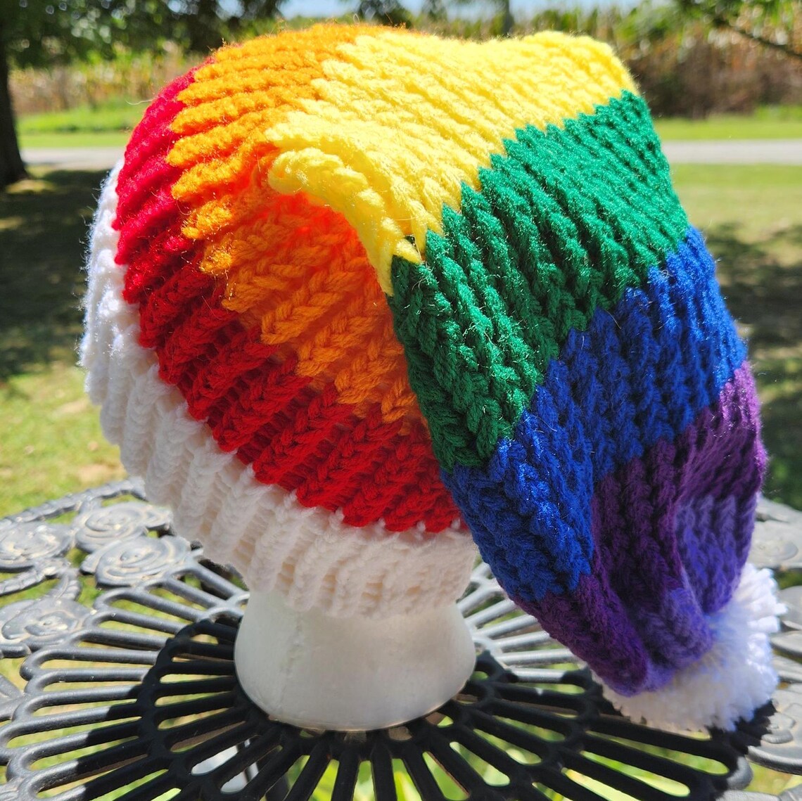 Handmade Rainbow Santa Hat - Etsy