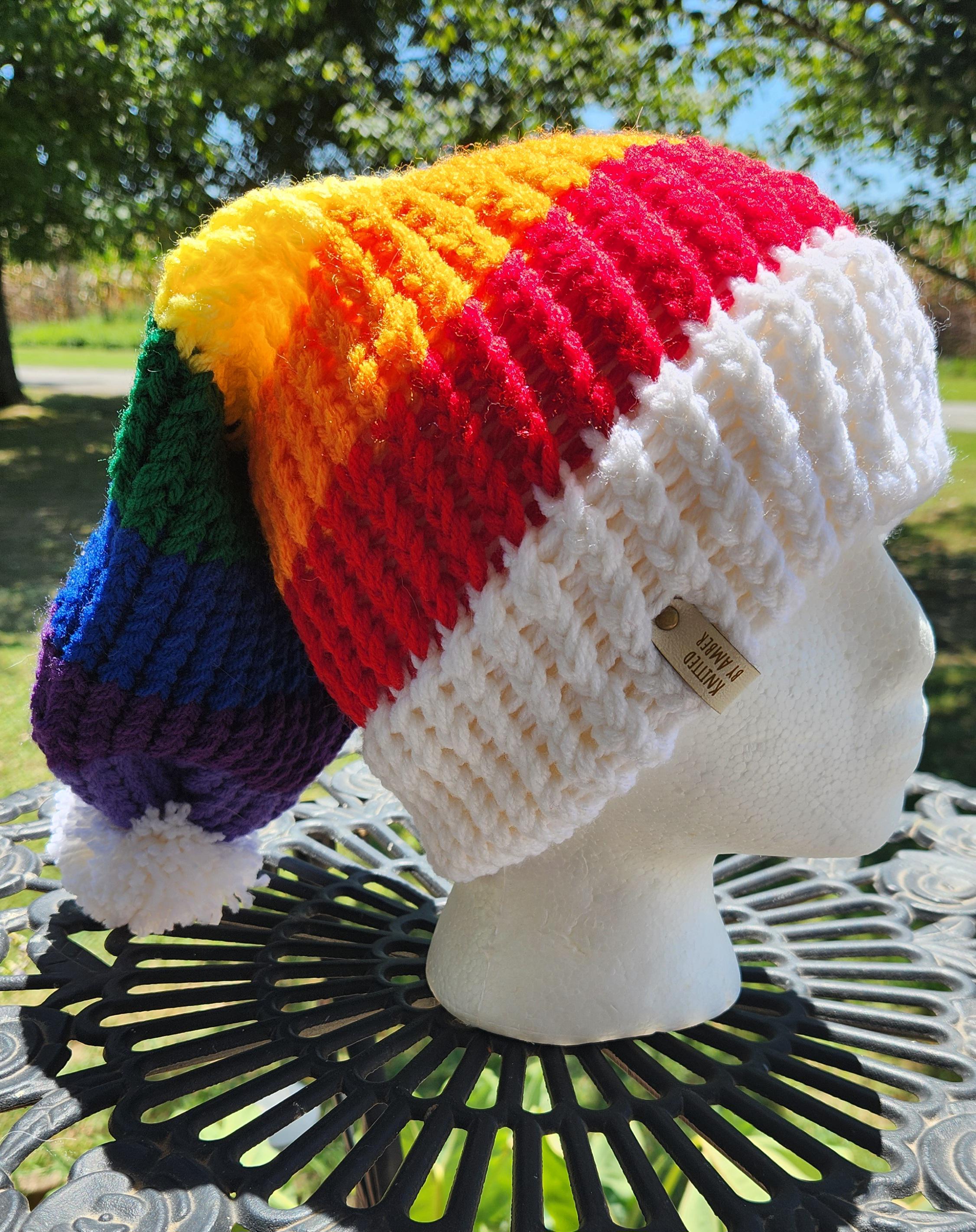 Handmade Rainbow Santa Hat - Etsy