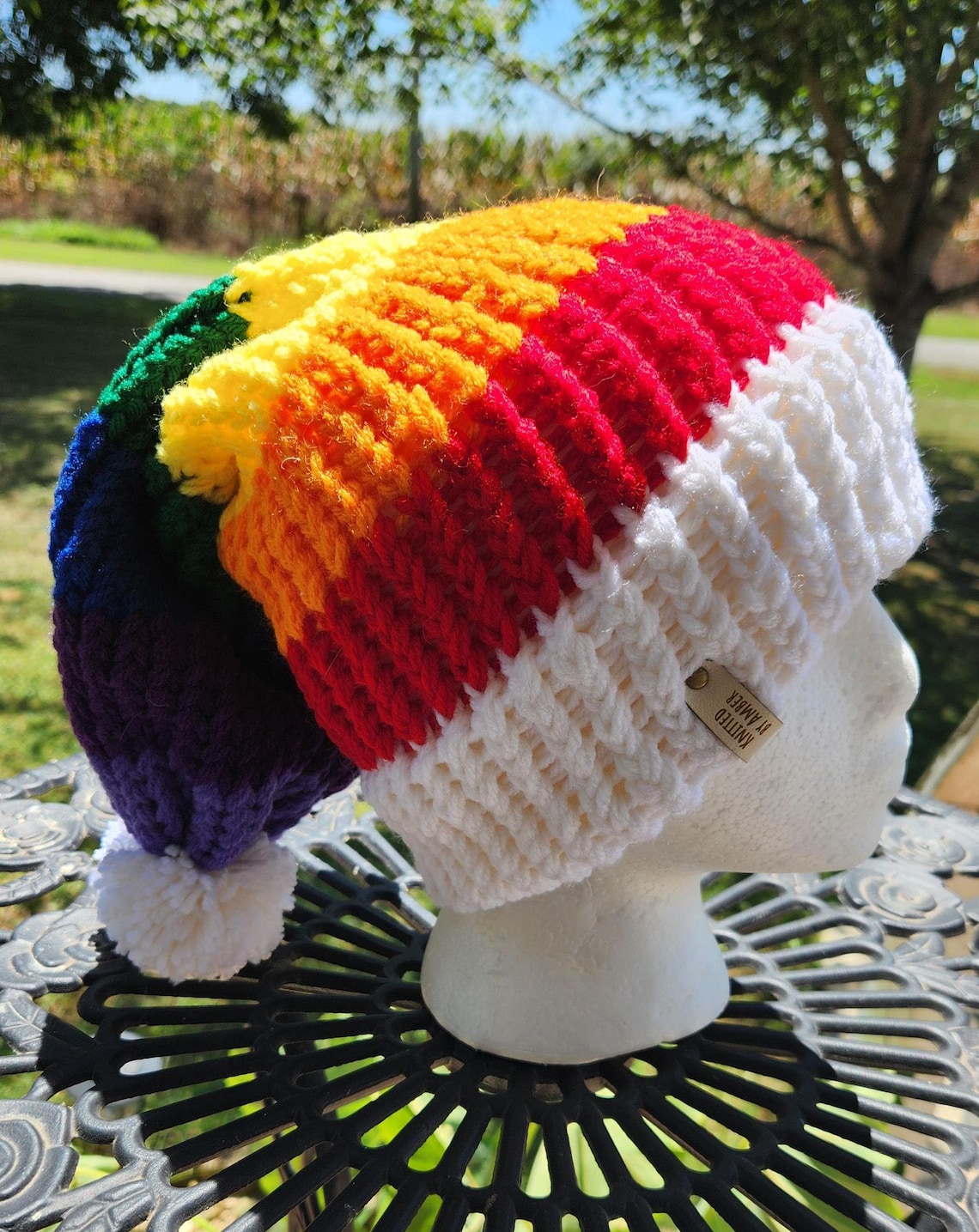 Handmade Rainbow Santa Hat - Etsy