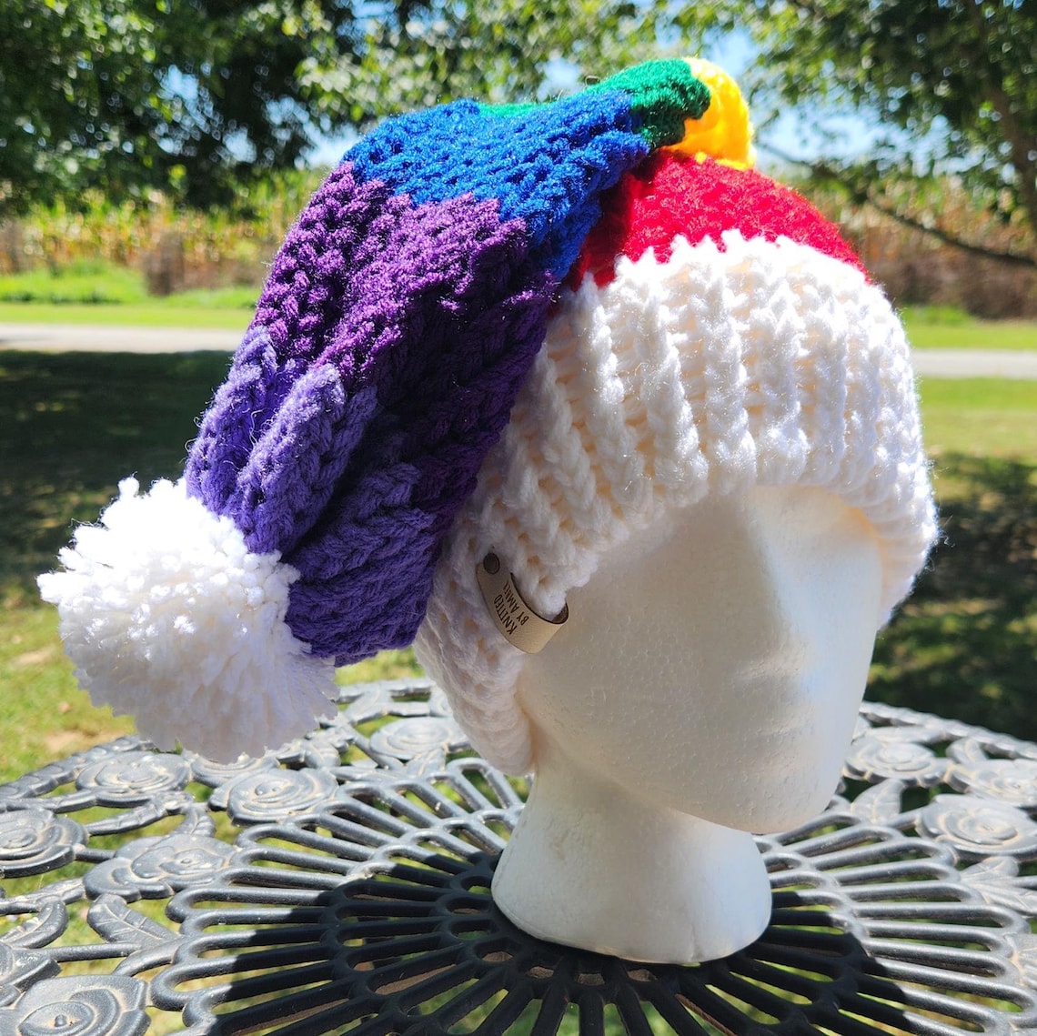 Handmade Rainbow Santa Hat - Etsy