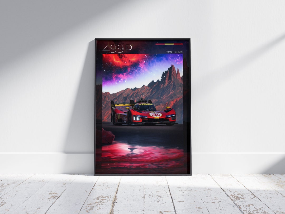 Ferrari 499P Lmdh Hypercar Nebula Poster Surreal Landscape Printable ...