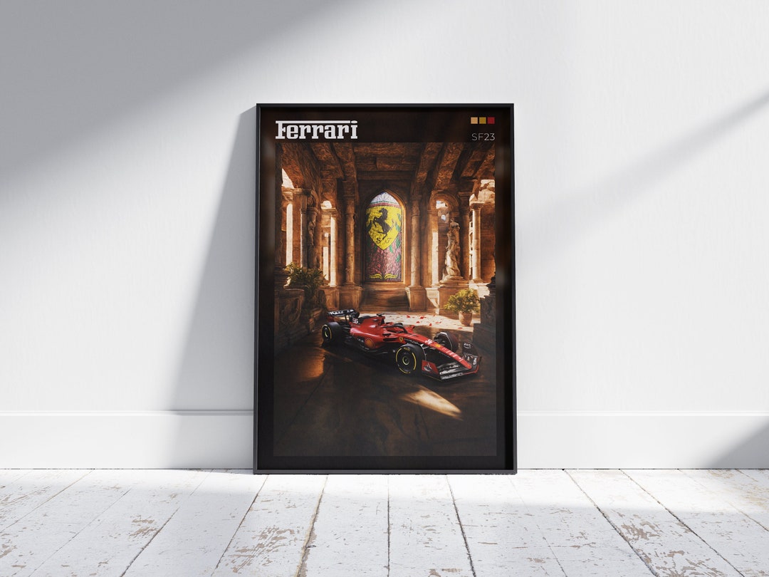 Ferrari SF23 Formula 1 Poster 2023 Season Ancient Scenery Printable ...
