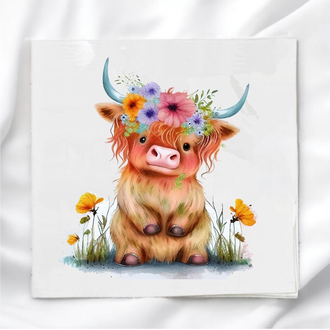 Highland Cow Fabric Panel for Quilting Crafting Sewing Quilt Block ...