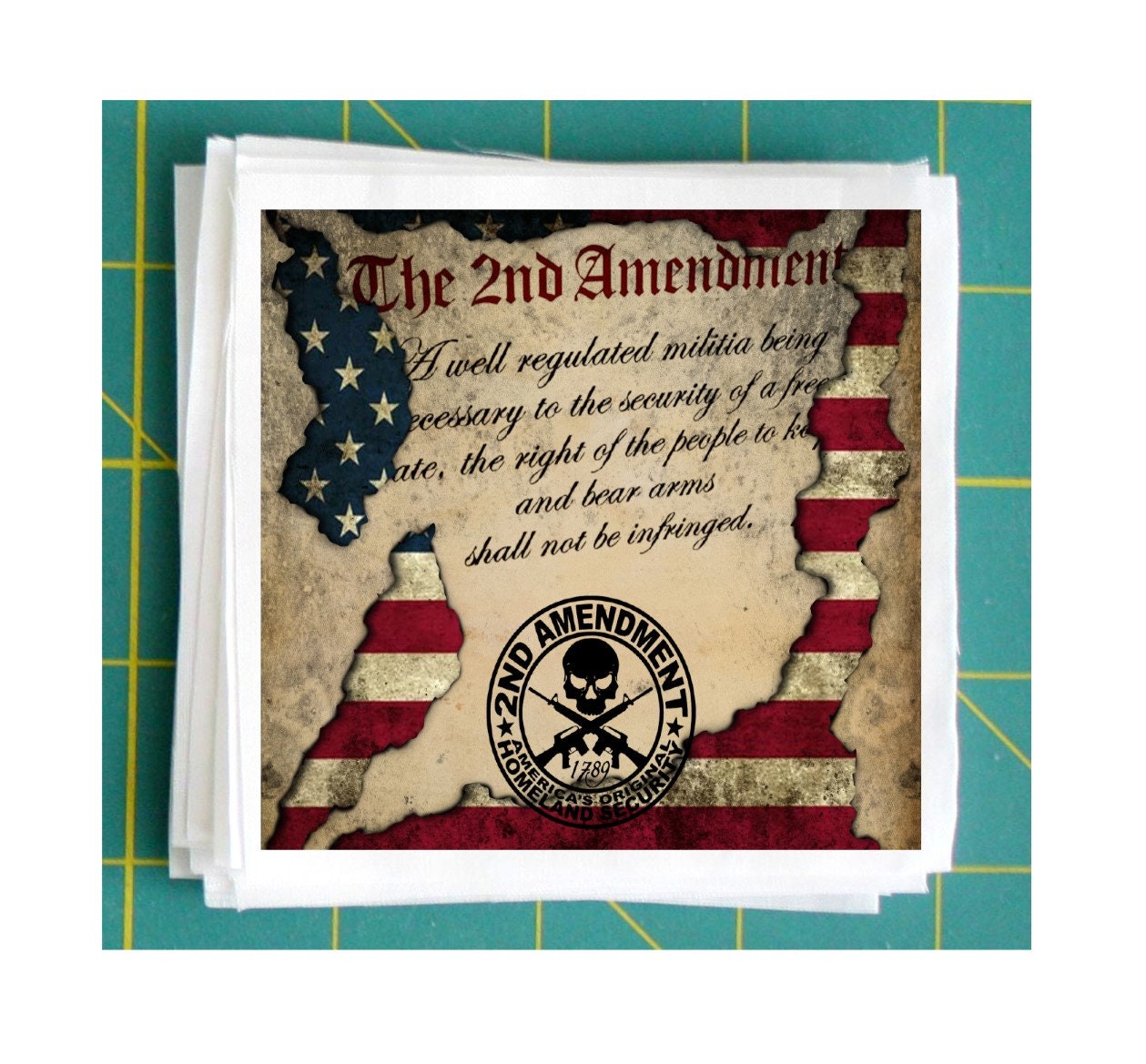 2nd Amendment Patriotic Fabric Panel for Quilting Crafting Sewing Quilt ...