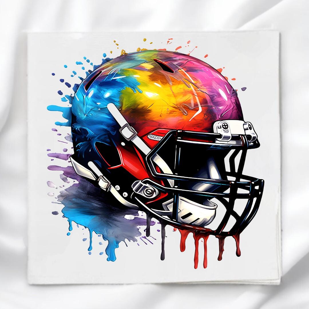 Football Helmet Fabric Panel for Quilting, Crafting, Sewing, Quilt ...