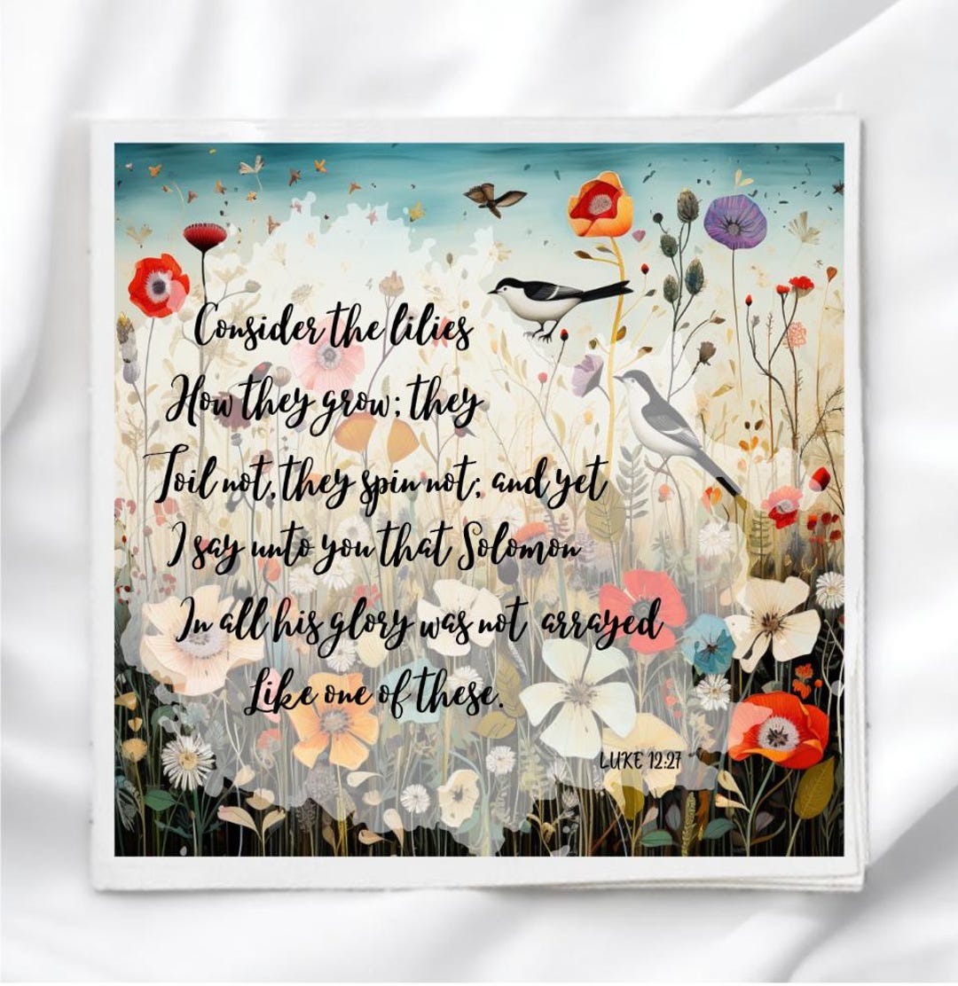 Luke 12 Scripture Fabric Panel for Quilting Crafting Sewing Quilt Block ...