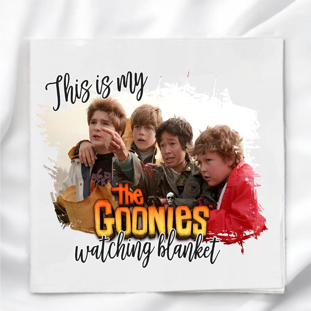 Goonies Watching Blanket Fabric Panel for Quilting Crafting Sewing ...