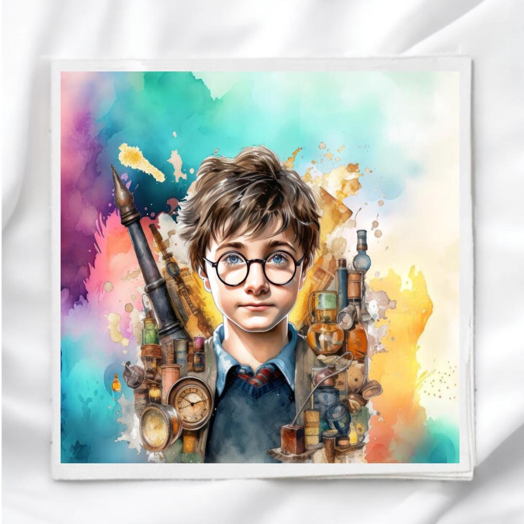 Wizard Harry Fabric Panel for Quilting, Crafting, Sewing, Quilt Block ...