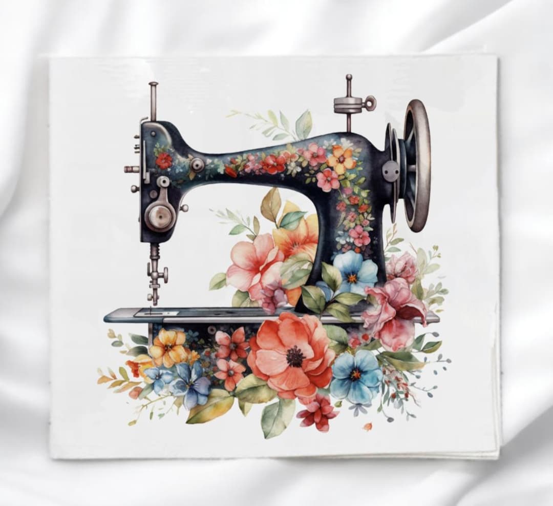 Vintage Sewing Machine Fabric Panel for Quilting Crafting Sewing Quilt ...