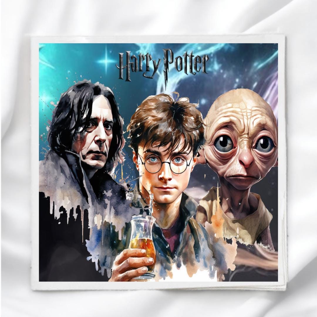 Harry, Severus Snape, Dobby Fabric Panel for Quilting, Crafting, Sewing ...