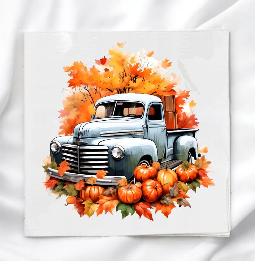 Fall Farm Truck Fabric Panel for Quilting Crafting Sewing Quilt Block ...