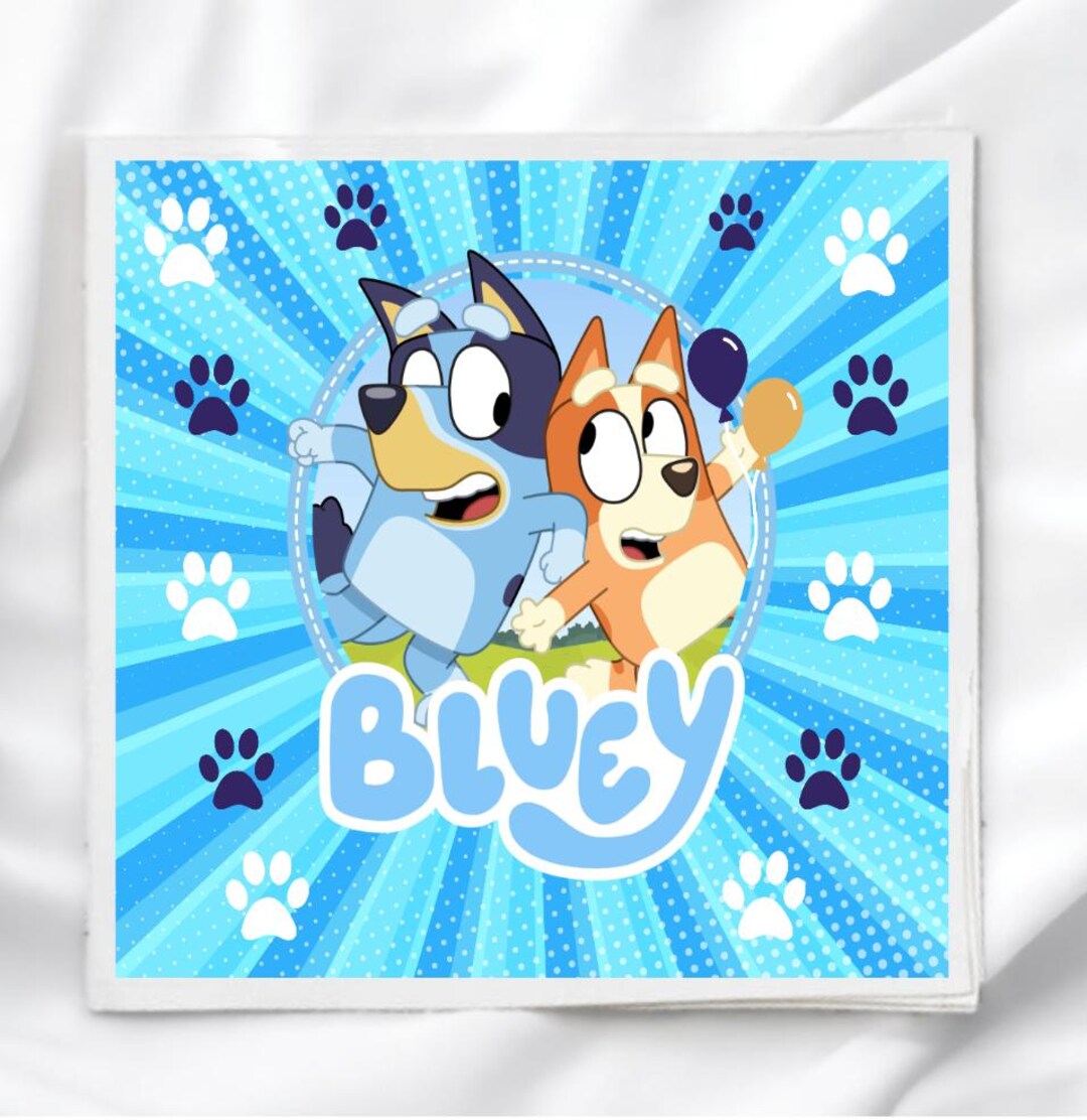 Blue Dog Bluey Fabric Panel for Quilting Crafting Sewing Quilt Block ...