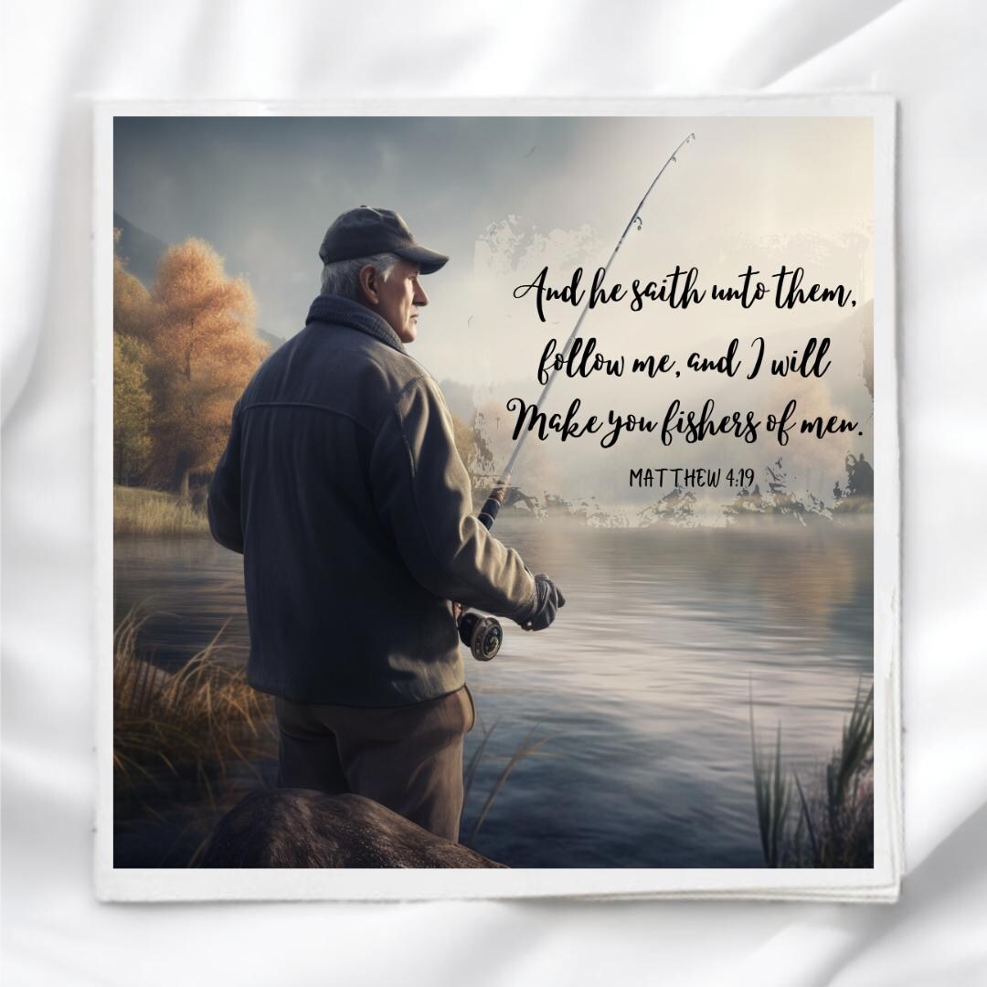 Matthew 4:19 Scripture Fabric Panel for Quilting Crafting Sewing Quilt ...