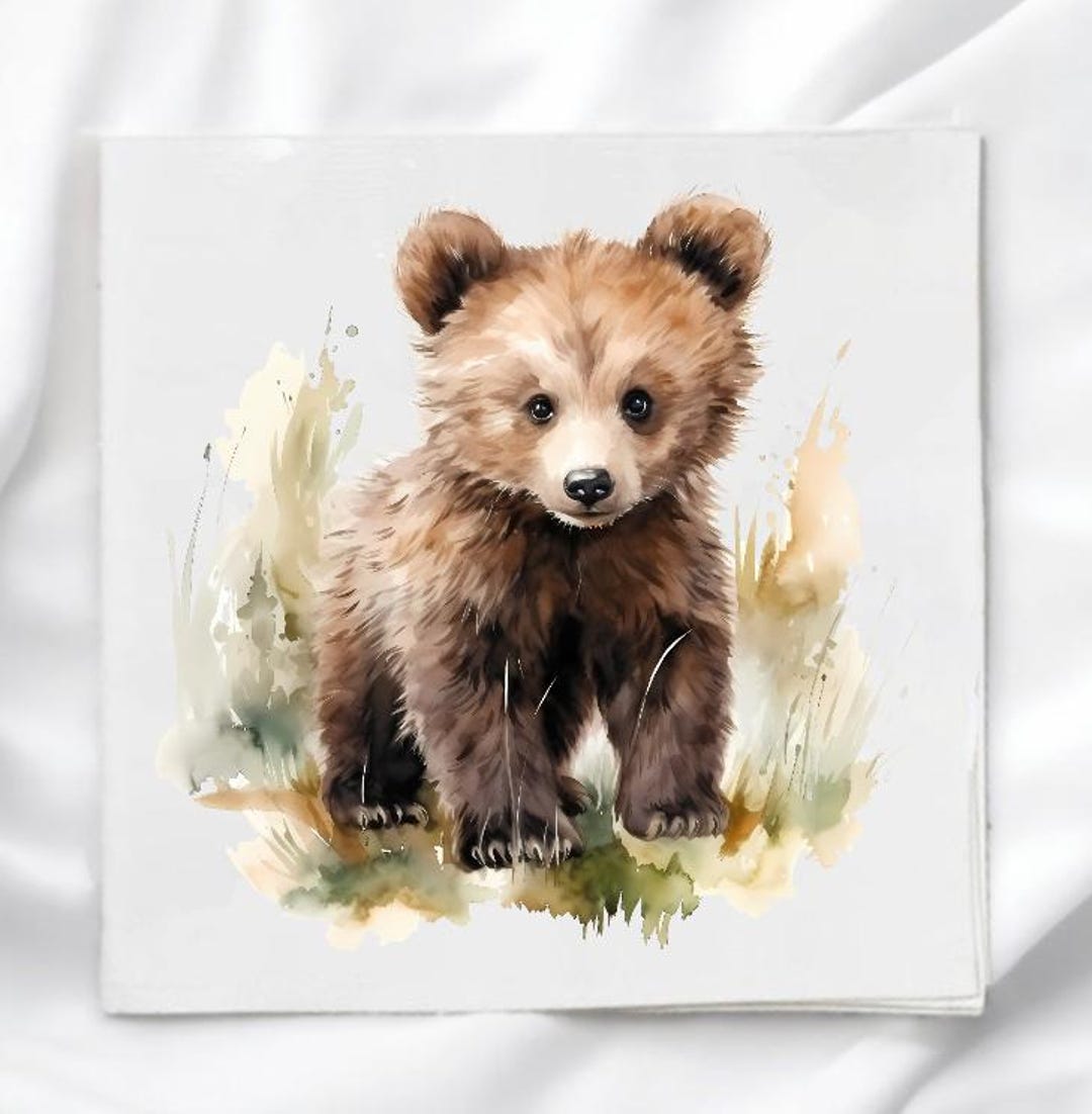 Woodland Baby Bear Fabric Panel for Quilting, Crafting, Sewing, Quilt ...