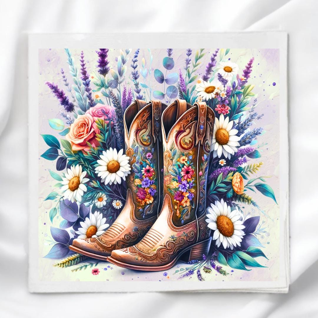 Western Cowboy Boots Fabric Panel for Quilting Crafting Sewing Quilt ...