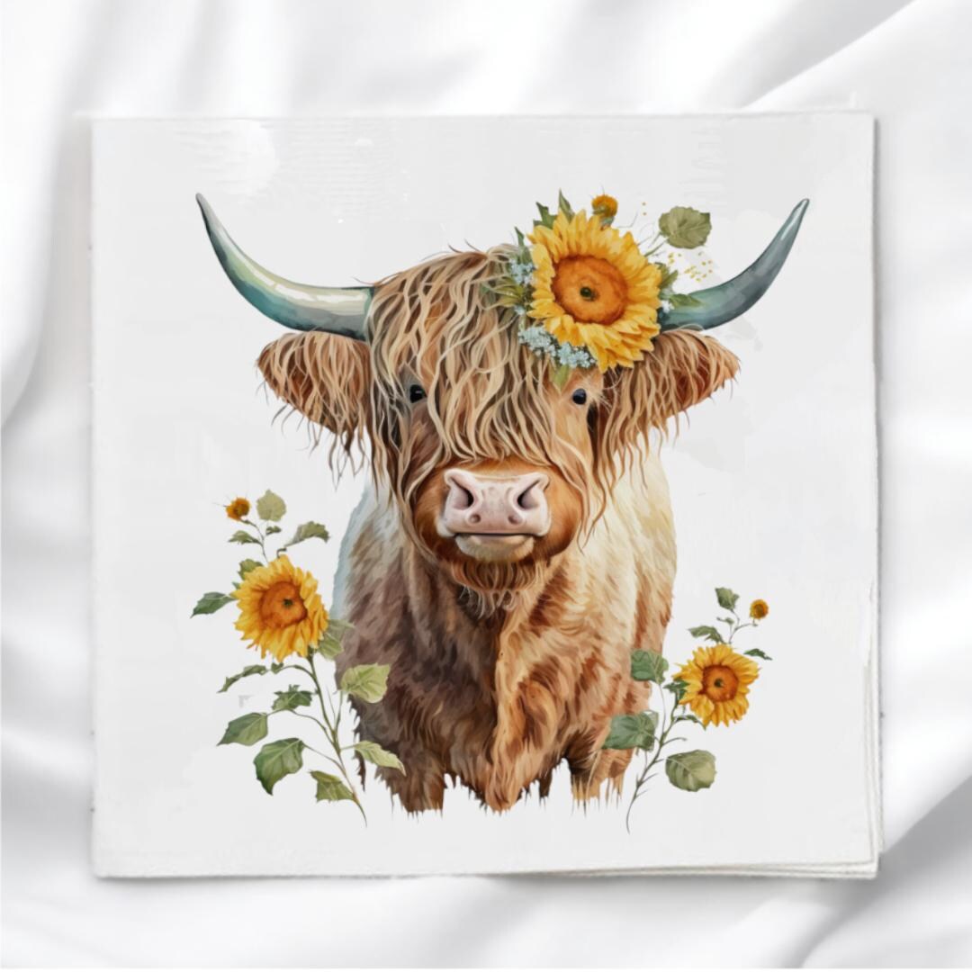 Highland Cow Fabric Panel for Quilting Crafting Sewing Quilt Block ...