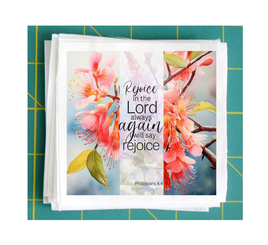 Rejoice in the Lord Fabric Panel for Quilting Crafting Sewing Quilt ...