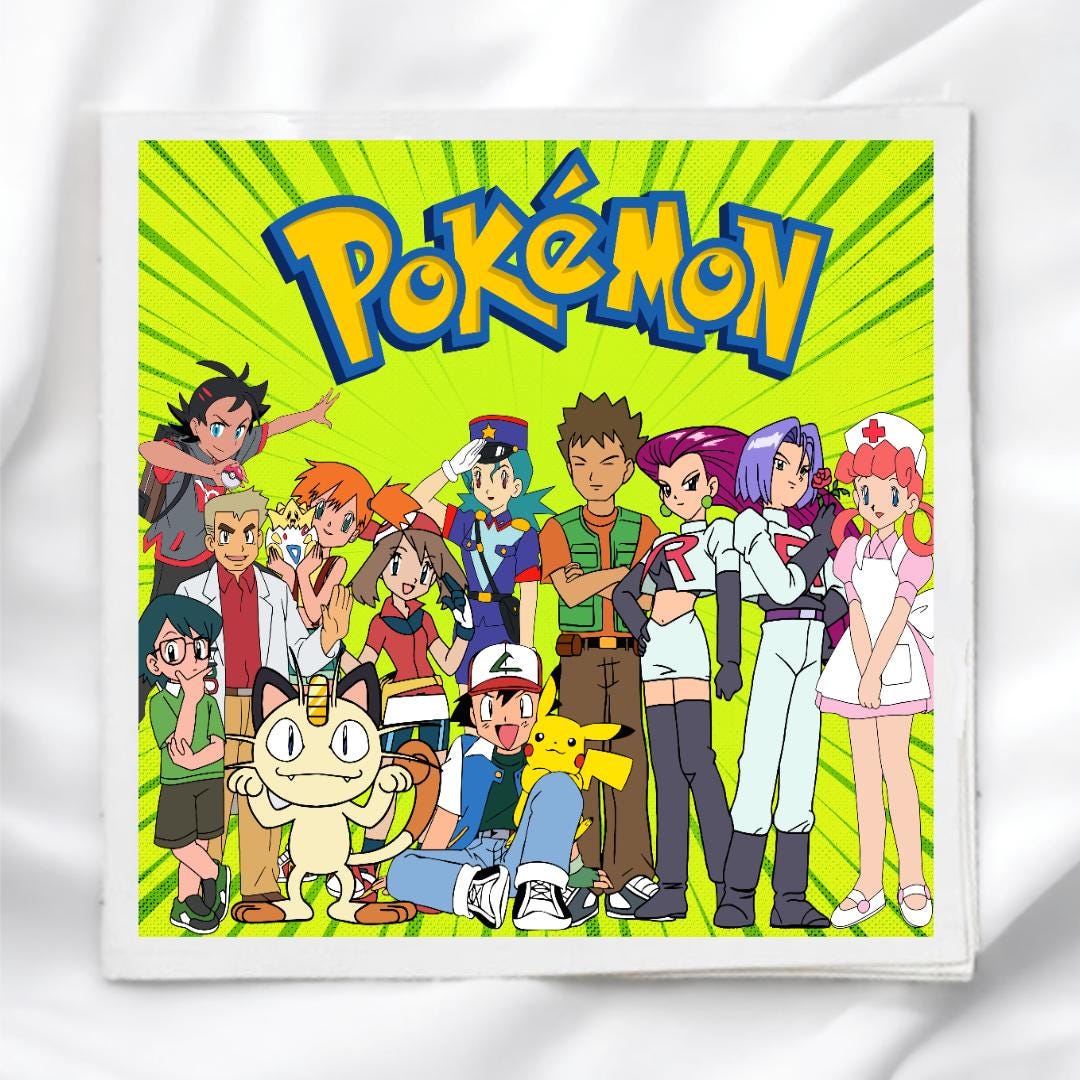 Pokémon Fabric Panel for Quilting, Crafting, Sewing, Quilt Block, Craft ...