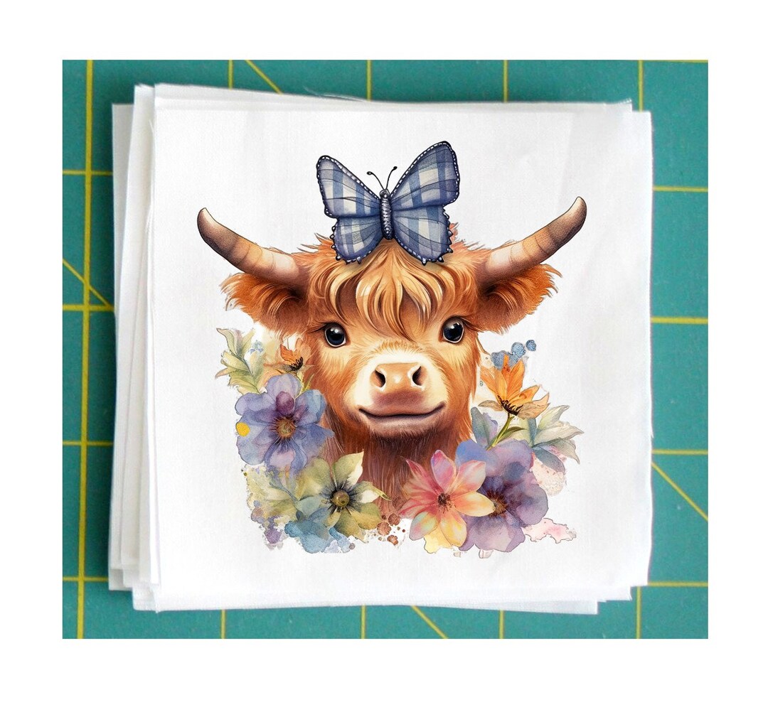 Highland Cow Fabric Panel for Quilting Crafting Sewing Quilt Block ...