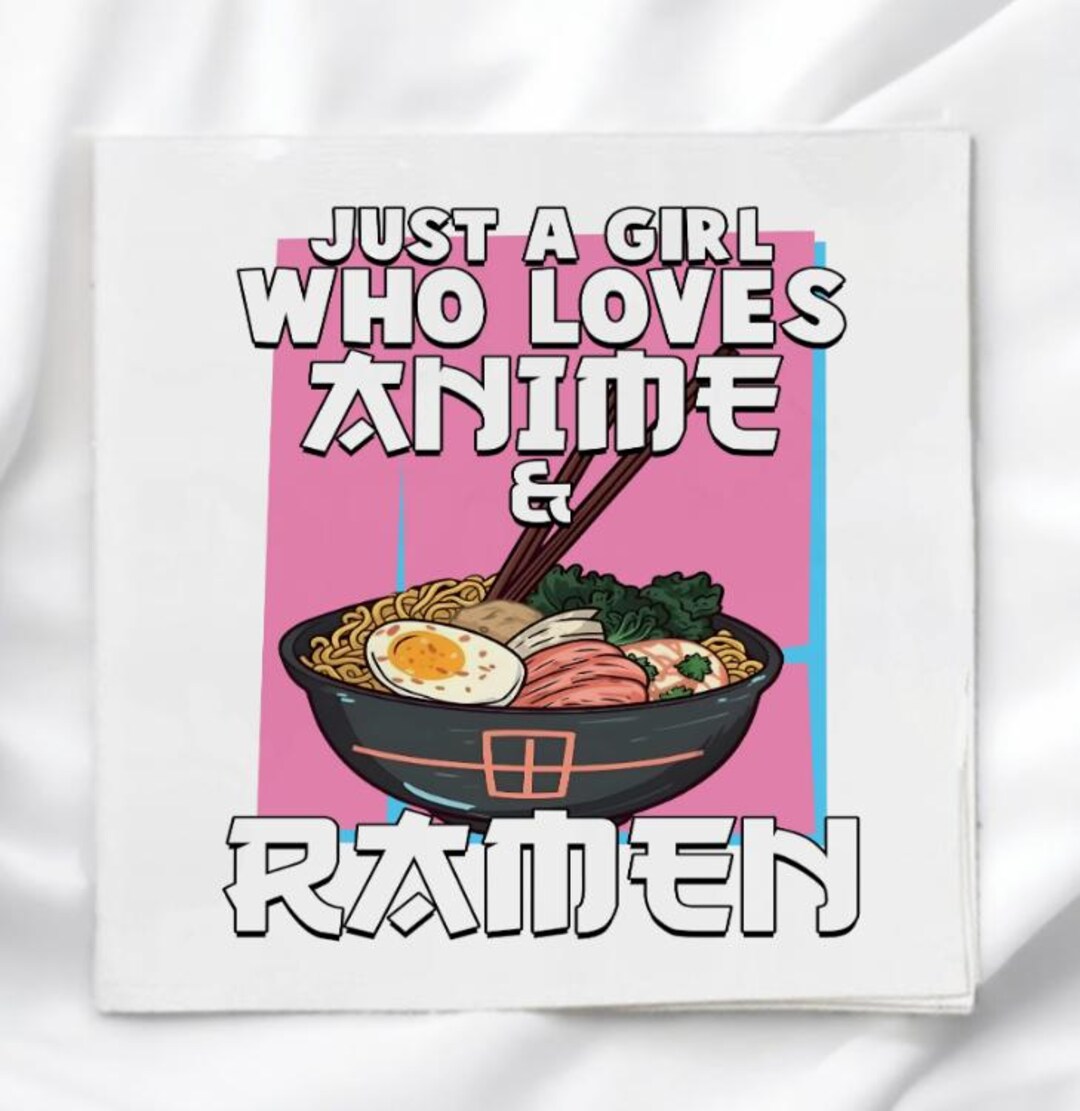 Girl Who Loves Anime and Ramen Fabric Panel for Quilting Crafting ...