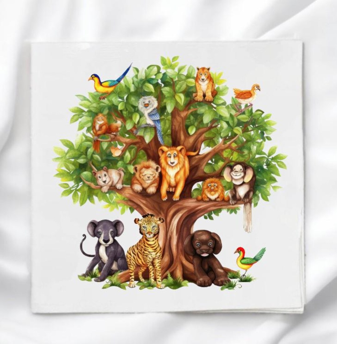 Animal Safari Fabric Panel for Quilting, Crafting, Sewing, Quilt Block ...