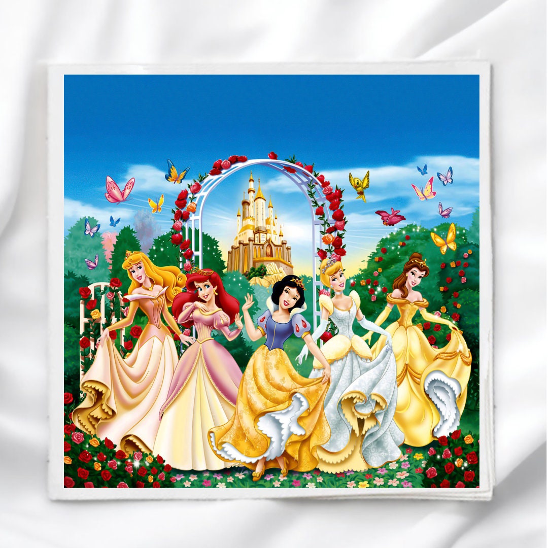 Princesses in the Garden Fabric Panel for Quilting, Crafting, Sewing ...