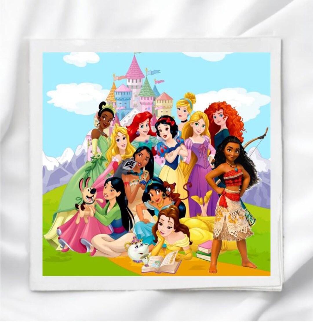 Princesses Fabric Panel for Quilting, Crafting, Sewing, Quilt Block ...