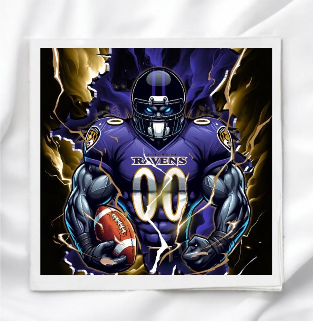 Ravens Football Fabric Panel for Quilting Crafting Sewing Quilt Block ...