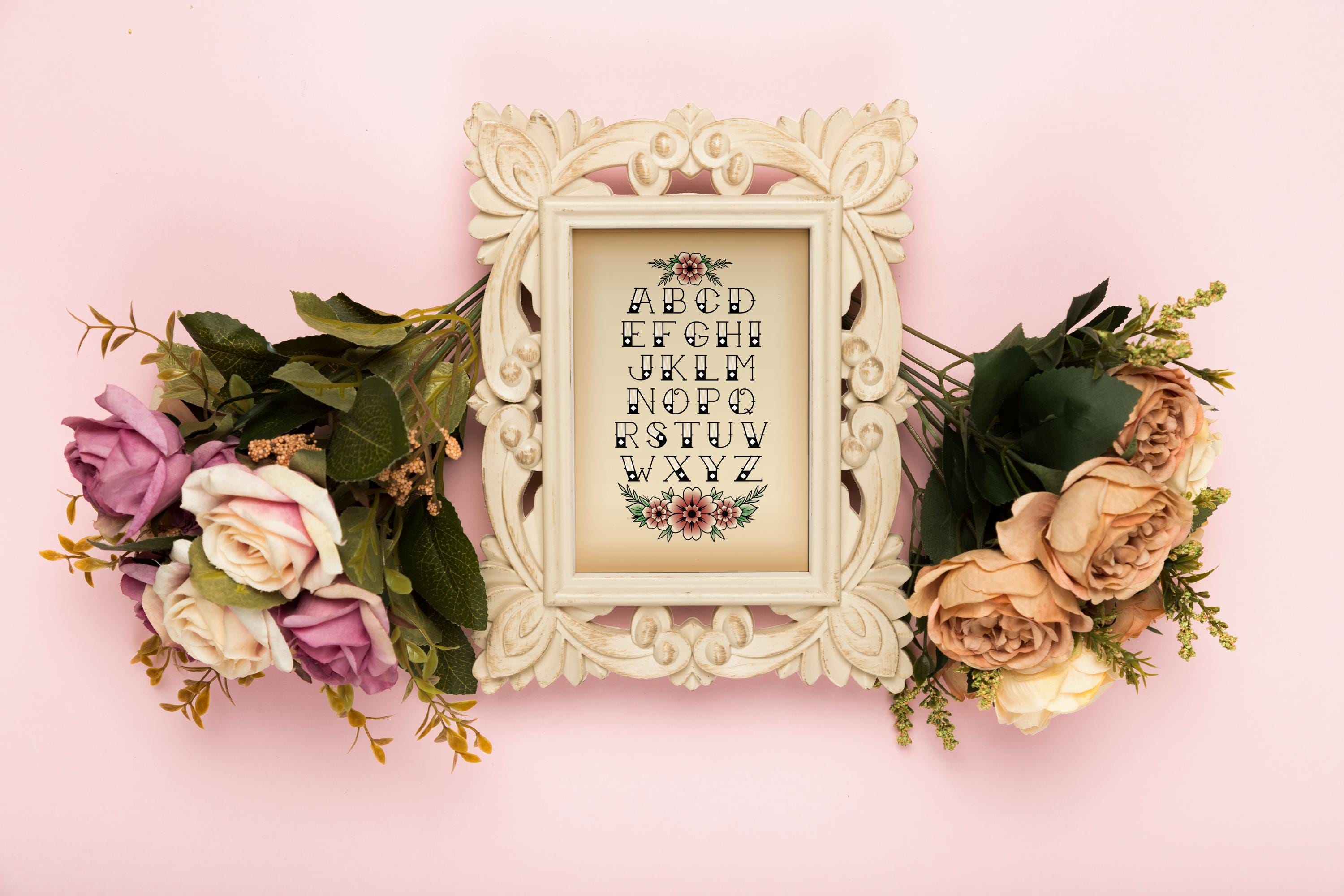 Tattoo Alphabet Print - ABC Sailor Jerry Font Wall Art - Etsy