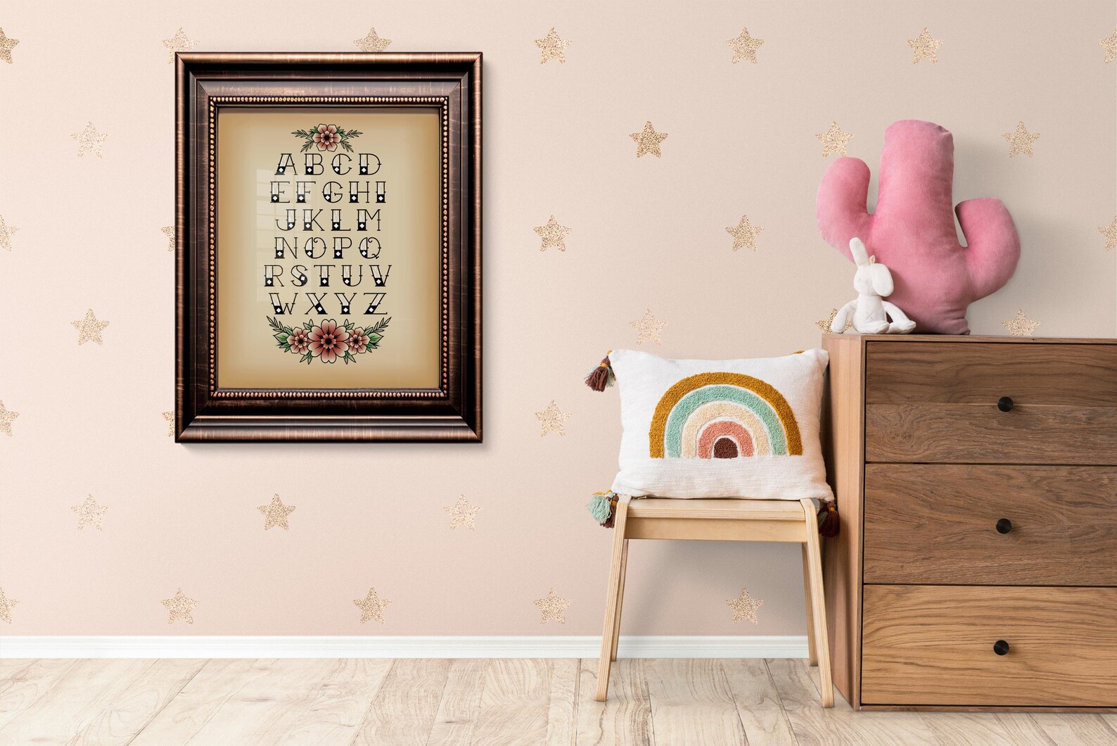 Tattoo Alphabet Print - ABC Sailor Jerry Font Wall Art - Etsy