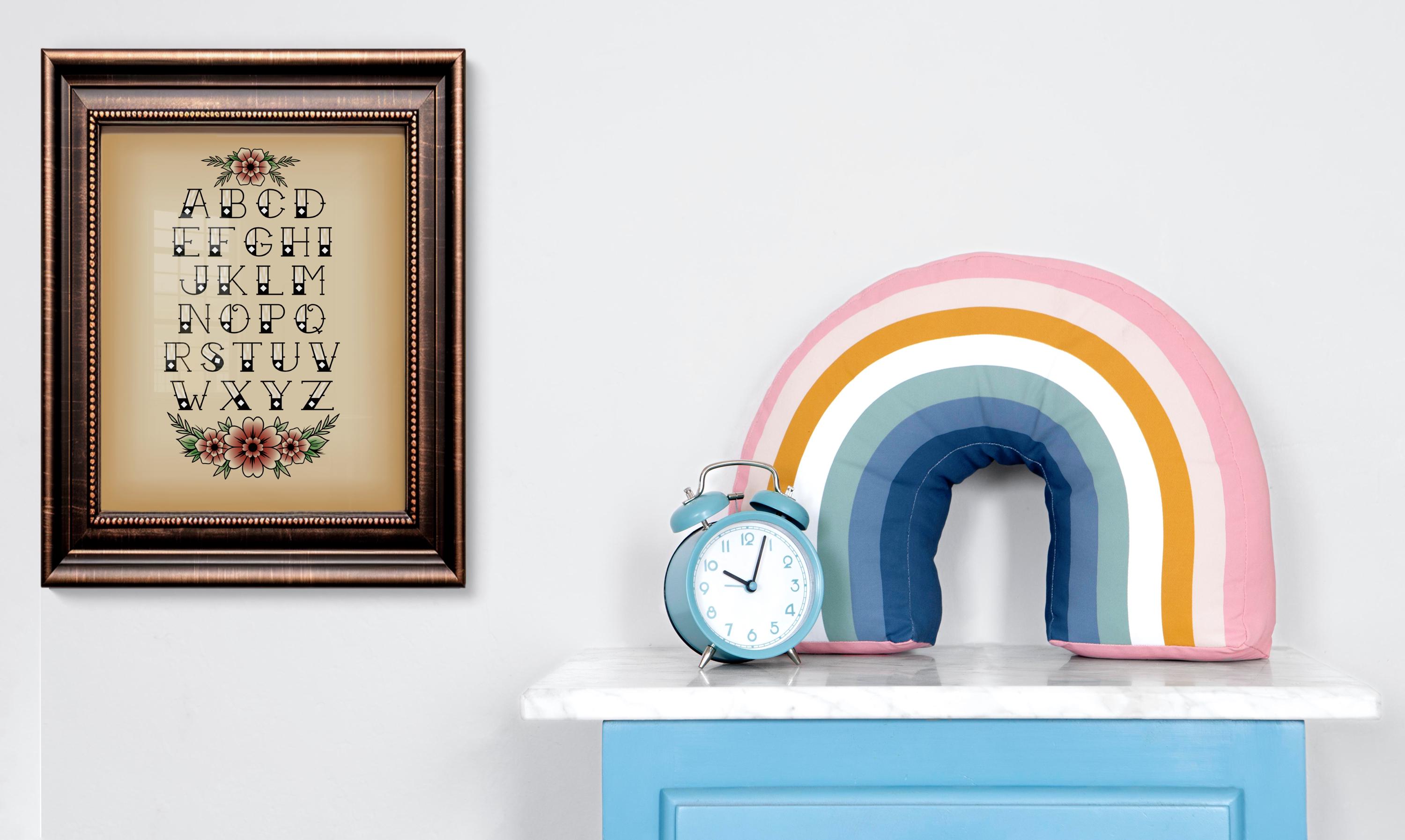 Tattoo Alphabet Print - ABC Sailor Jerry Font Wall Art - Etsy