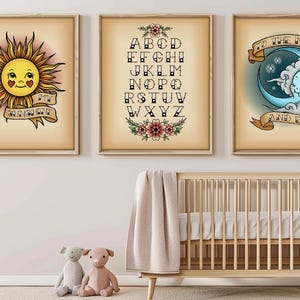 Tattoo Alphabet Print - ABC Sailor Jerry Font Wall Art - Etsy